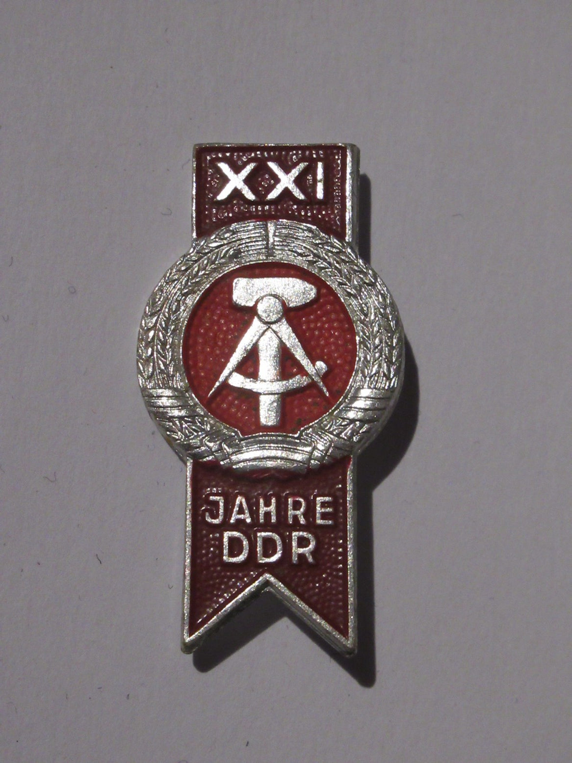 Vintage East German DDR 21st Anniversary 1970 insignia badge pin commu ...